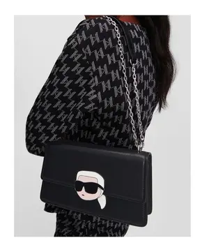 Karl Lagerfeld Ikonik Leather Shoulder Bag