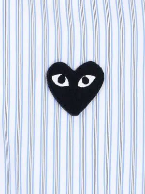 Play Comme Des Garcon Striped Shirt With Heart Patch