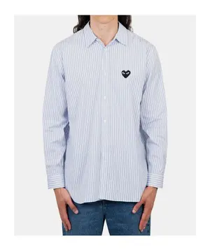 Play Comme Des Garcon Striped Shirt With Heart Patch