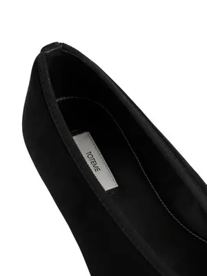 TOTEME Square Toe Slip-on Flats - Black