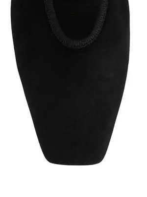TOTEME Square Toe Slip-on Flats - Black