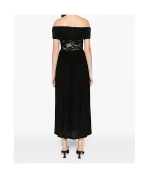 Zimmermann Off-shoulder Lace Midi Dress - Black
