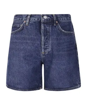 AGOLDE Agolde Dame High-Rise Wide-Leg Denim Shorts Blue