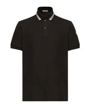 Moncler Logo-trim Polo Shirt