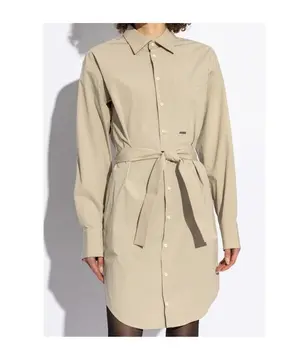 Dsquared2 Belted Waist Buttoned Shirt Dress