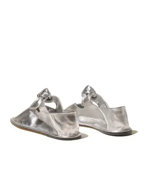 Hereu Metallic Ballerina Flats - Silver