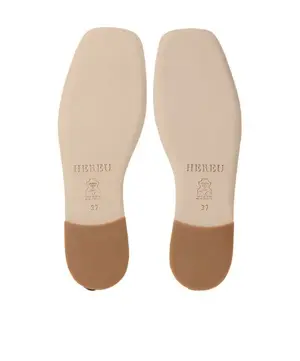 Hereu Metallic Ballerina Flats - Silver