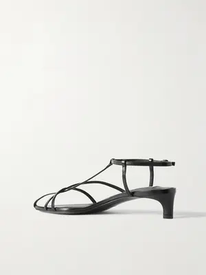 JIL SANDER Leather Strappy High-heeled Sandals - Black