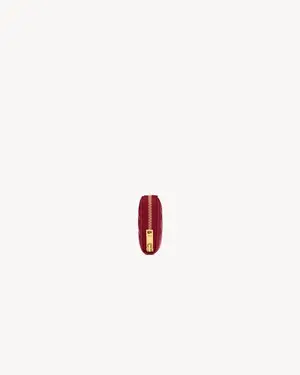 Saint Laurent Cassandre Quilted Wallet - Deep Red