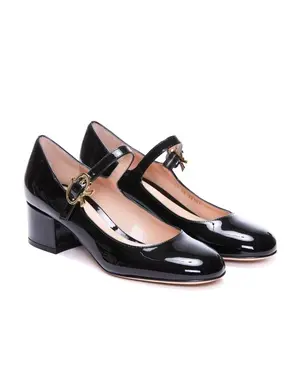 GIANVITO ROSSI Ribbon Round-toe Pumps