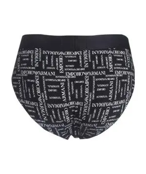 Emporio Armani Printed Logo Underwear - Black