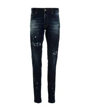 Dsquared2 Distressed Skinny Jeans With Pierced Detail - Black