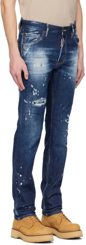 Dsquared2 Distressed Skinny Jeans With Pierced Detail - Black