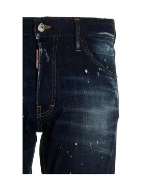Dsquared2 Distressed Skinny Jeans With Pierced Detail - Black