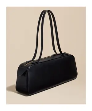 Khaite Simona Zipped Shoulder Bag - Black