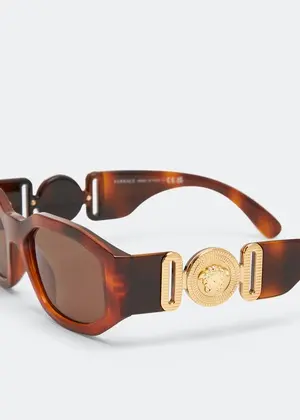 Versace Biggie Rectangular Sunglasses - Brown