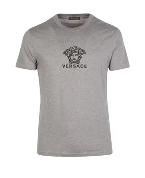 Versace Logo Logo T-shirt With Round Neck