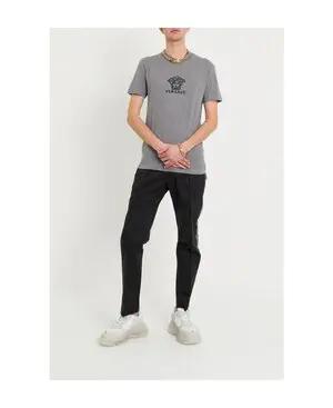 Versace Logo Logo T-shirt With Round Neck