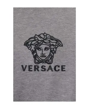 Versace Logo Logo T-shirt With Round Neck
