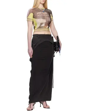 Ottolinger Draped Slit Maxi Skirt