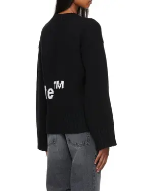 Off-White Logo-intarsia Knit Jumper - Black