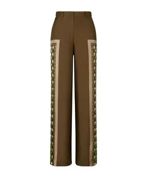 Tory Burch Satin Side-panel Wide-leg Pants