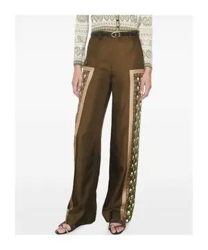 Tory Burch Satin Side-panel Wide-leg Pants