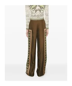 Tory Burch Satin Side-panel Wide-leg Pants