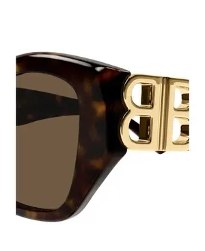 Balenciaga Rectangular Frame Sunglasses - Black