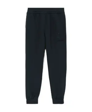 Burberry Ekd-embroidered Straight-leg Track Pants - Black