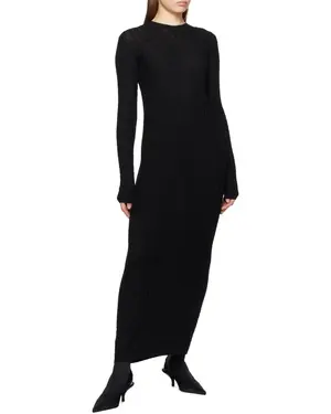 TOTEME Long-sleeve Ribbed Maxi Dress