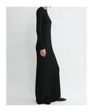 TOTEME Long-sleeve Ribbed Maxi Dress