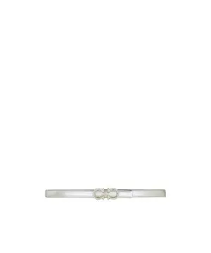 FERRAGAMO Reversible Gancini Belt - Silver/black