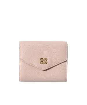 Miu Miu Small Leather Wallet - Nude