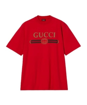 Gucci Logo Printed Jersey T-shirt - Red