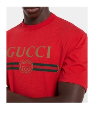 Gucci Logo Printed Jersey T-shirt - Red