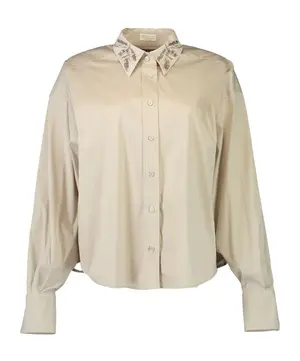 Brunello Cucinelli Floral Appliqué Shirt