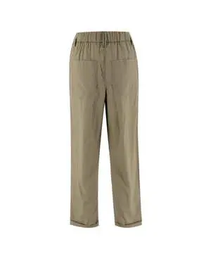 Brunello Cucinelli Elastic Waist Relaxed Fit Trousers - Brown
