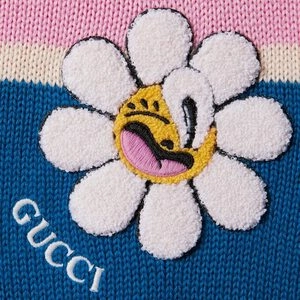 Gucci Striped Knit Dress With Appliqu