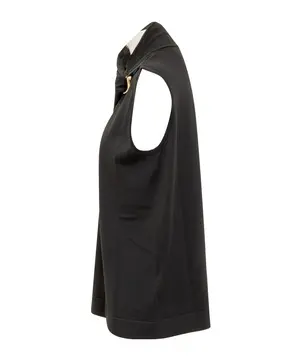 JIL SANDER Sleeveless Knitted Top With Frill Detail