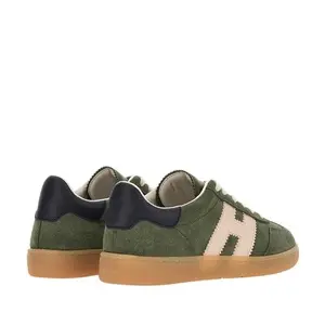 Hogan Suede And Leather H Patch Sneakers - Green