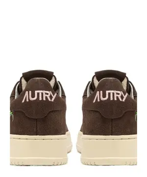 AUTRY Floral Embroidered Lace-up Sneakers - Brown