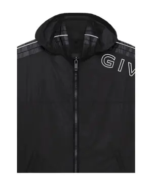 Givenchy Logo Embroidered Hooded Zip-up Jacket