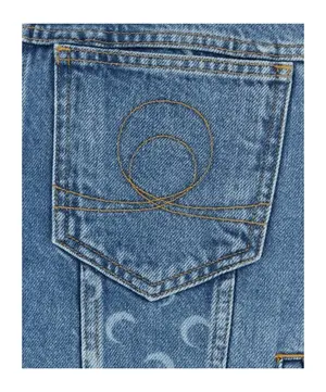 MARINE SERRE Moon Laser Wash Denim Jacket