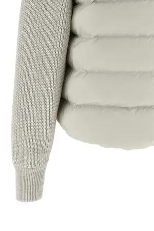 Brunello Cucinelli Down Jacket With Shirt Collar And Snap Closure - Grey