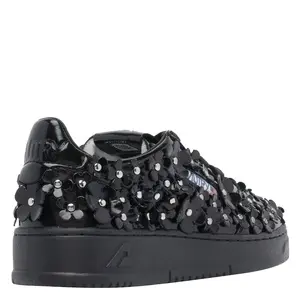 AUTRY Medalist Low Blooming Embellished Sneakers - Black