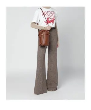 Valentino Garavani Antibes Vlogo Signature Drawstring Bucket Bag - Brown