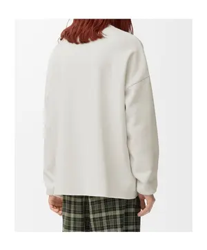 Loewe Anagram-patch Crew Neck Sweatshirt - Beige/gray