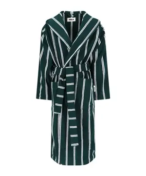TEKLA Terrycloth Hooded Bathrobe - Green