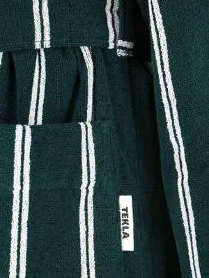 TEKLA Terrycloth Hooded Bathrobe - Green